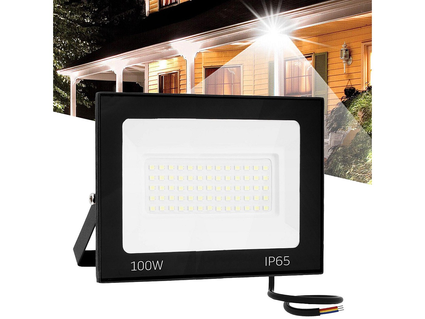 Holofote Halógeno De Superfície Para Exterior Toolight Rsl004-100N Black