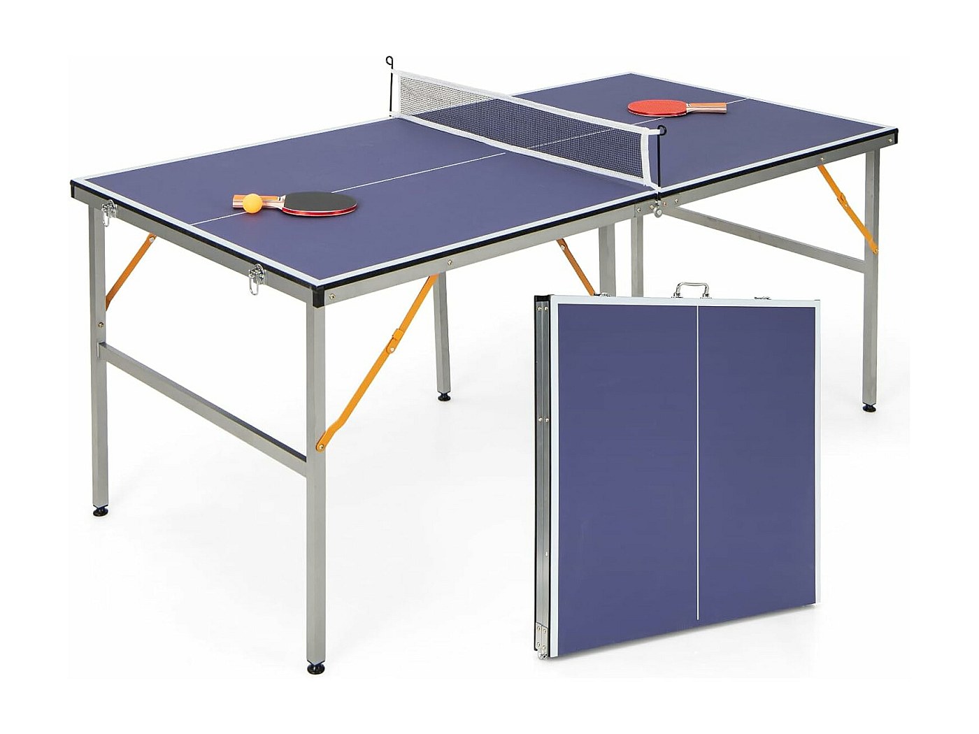 Table de Ping-Pong Pliable Peu Encombrante avec Filet, Tennis de Table ...