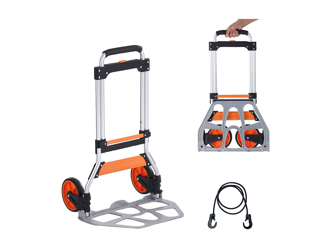 Opvouwbare Handkar SucceBuy , Aluminium Dolly, Laadvermogen 125 kg ...