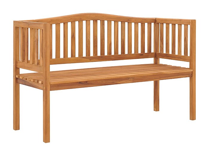 Banco de jardín de madera maciza de teca 150 cm