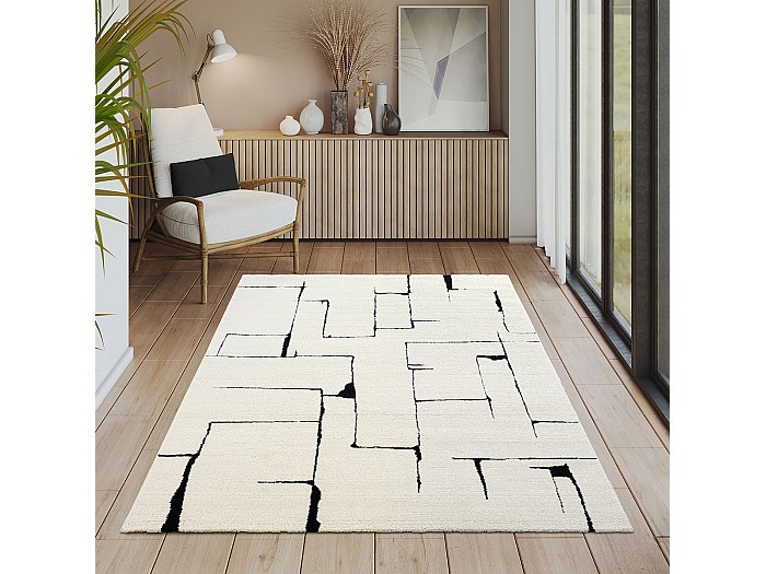 Alfombra Everest Design Modern - Crema - 80 x 150 cm