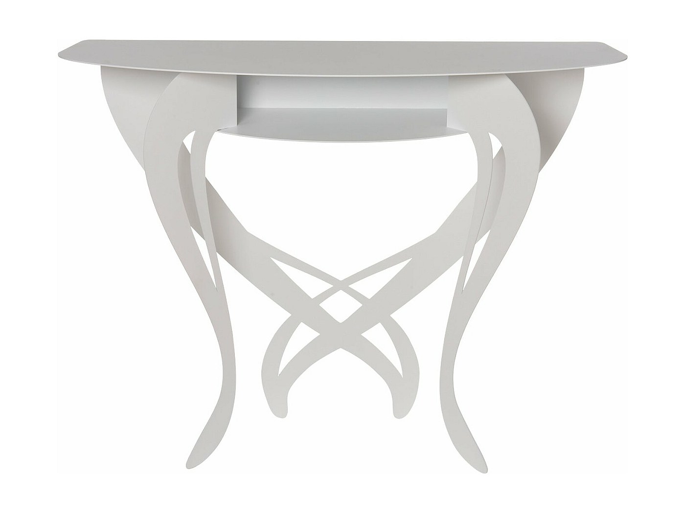 Consola Frida 110x35x85 cm em ferro pintado de branco Elegante design ...