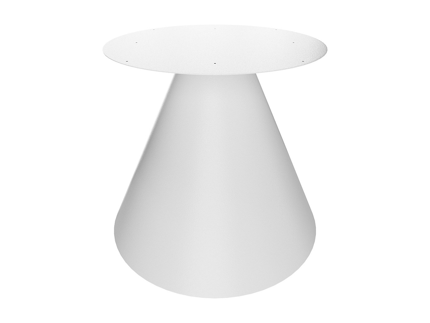 Artù - Base cónica para mesa de comedor redonda de metal-Blanco