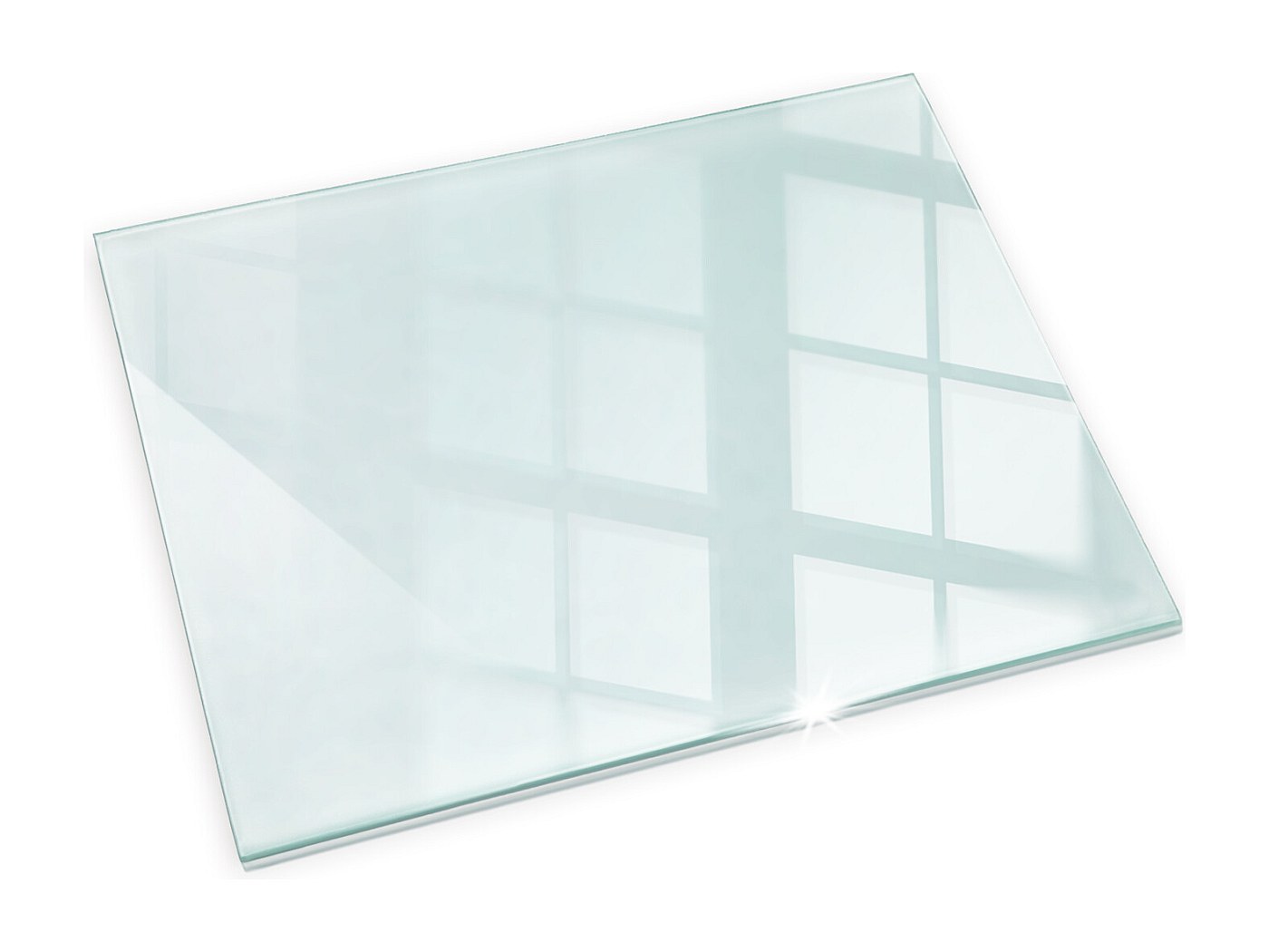 Plaque de sol en verre pour poêle - transparent - Rectangle - 60X40