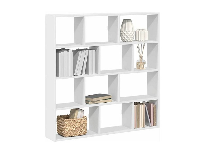 Étagère cube murale 12 compartiments blanc bois d'ingénierie