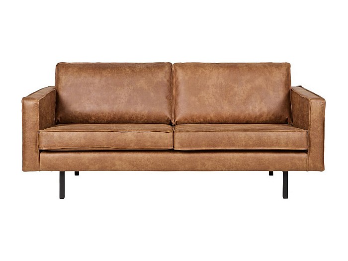 RODEO - Canapé 2 places en cuir marron