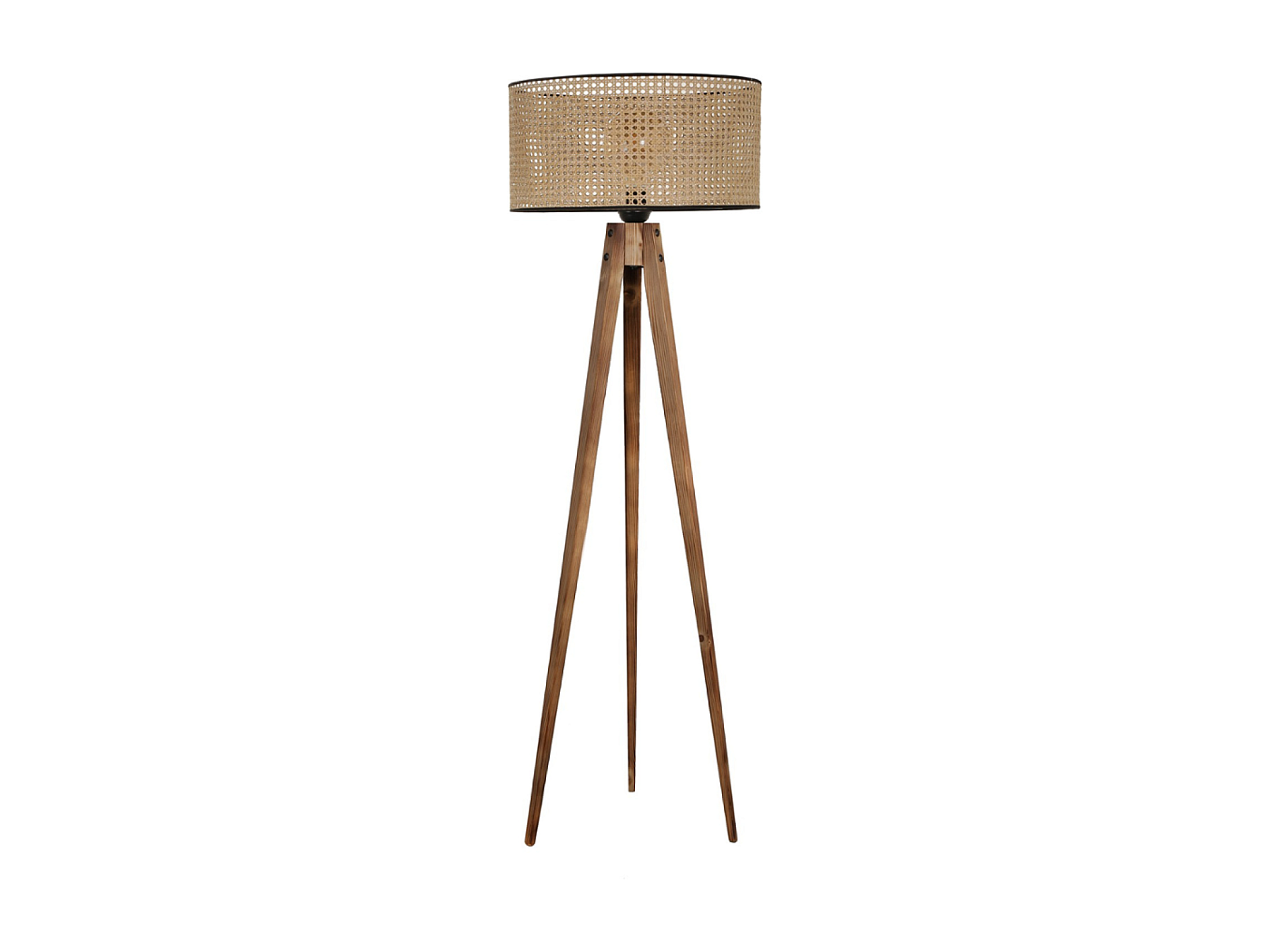 Design vloerlamp van hout ROMANE 153cm