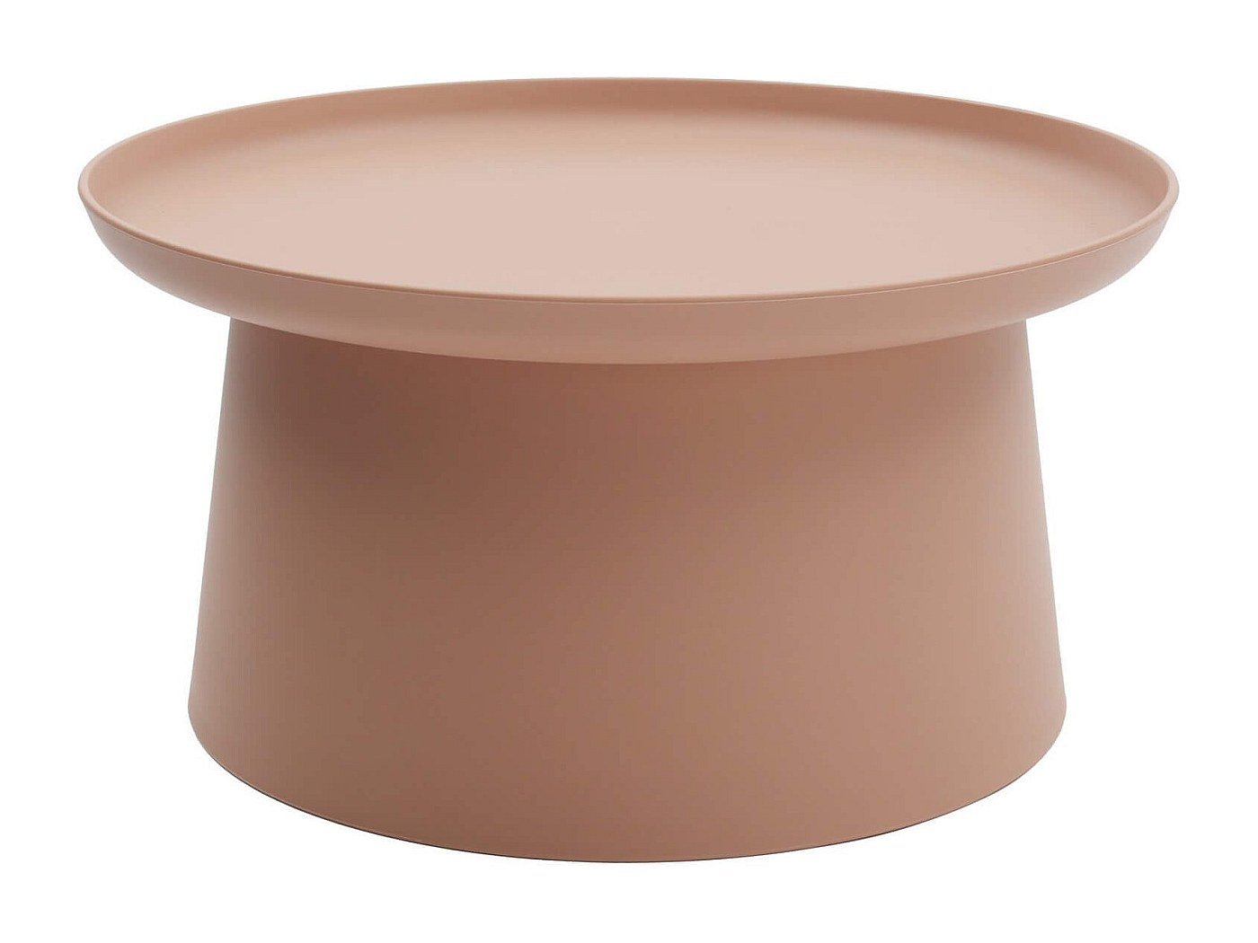 Table basse ronde en polypropylène, Rose, 70x70x36 cm - IBIZA