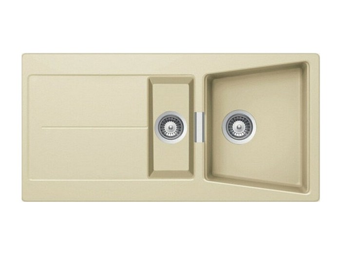 Lavello incasso 2 vasche e gocciolatoio reversibile 100x50 Smeg LC102P ...