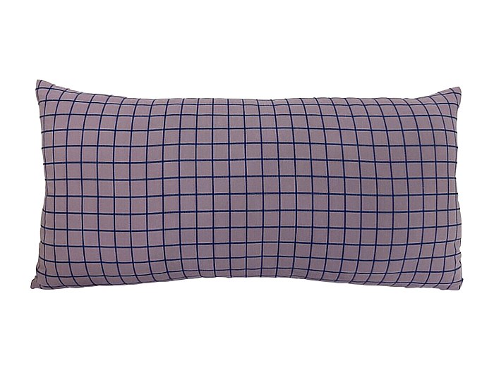 Cojín Cuadro Rectángulo - Morado suave y azul oscuro