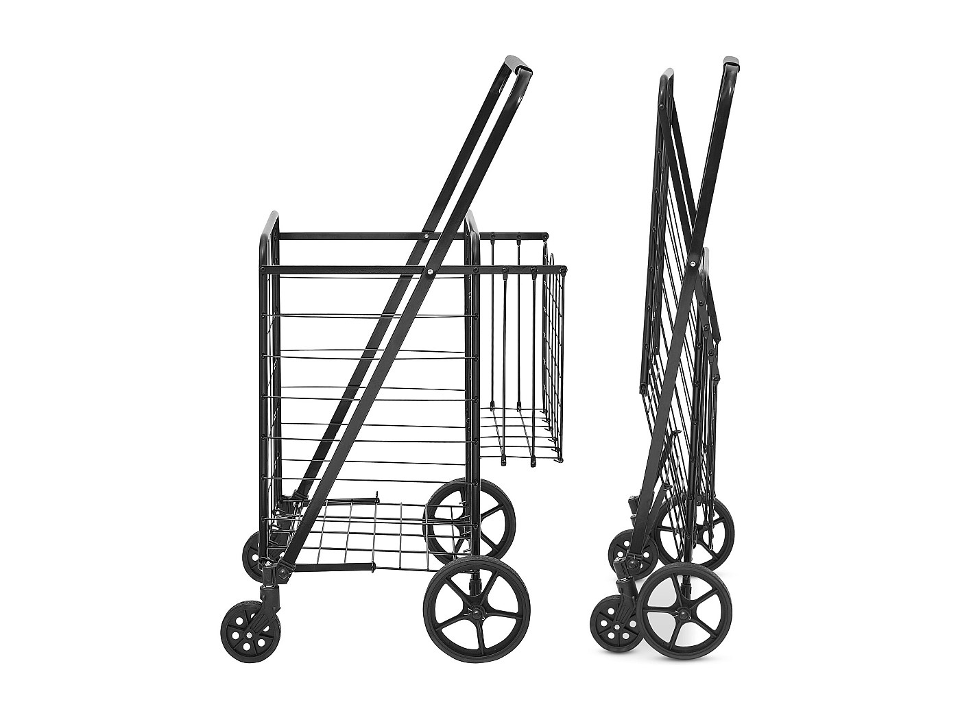 Carrinho de Lavandaria com Rodas SucceBuy, Carga de 50 Kg, 4 Rodas ...