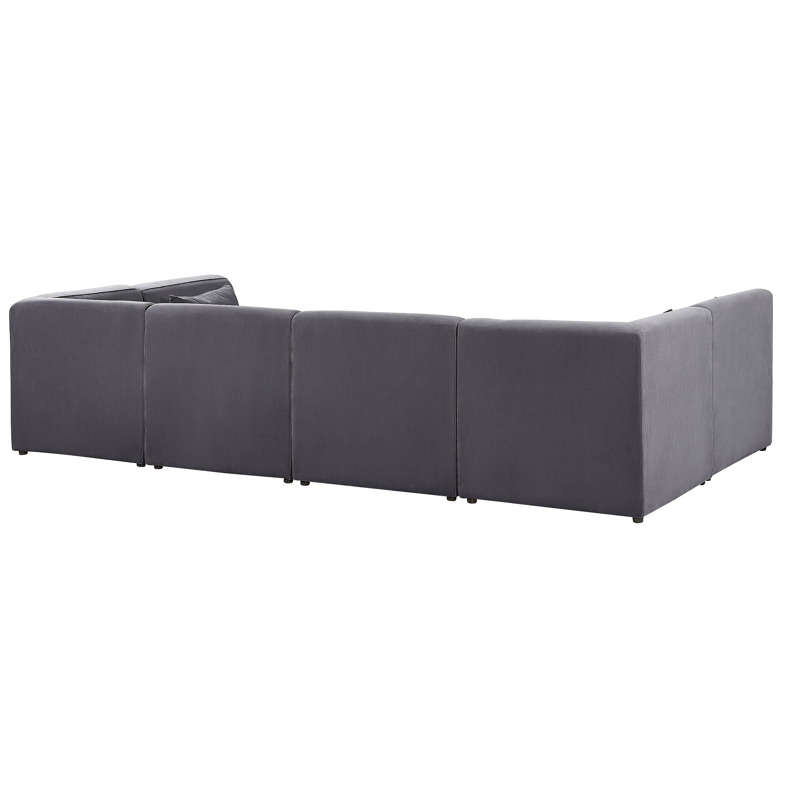 Divano modulare 6 posti velluto a coste grigio LEMVIG