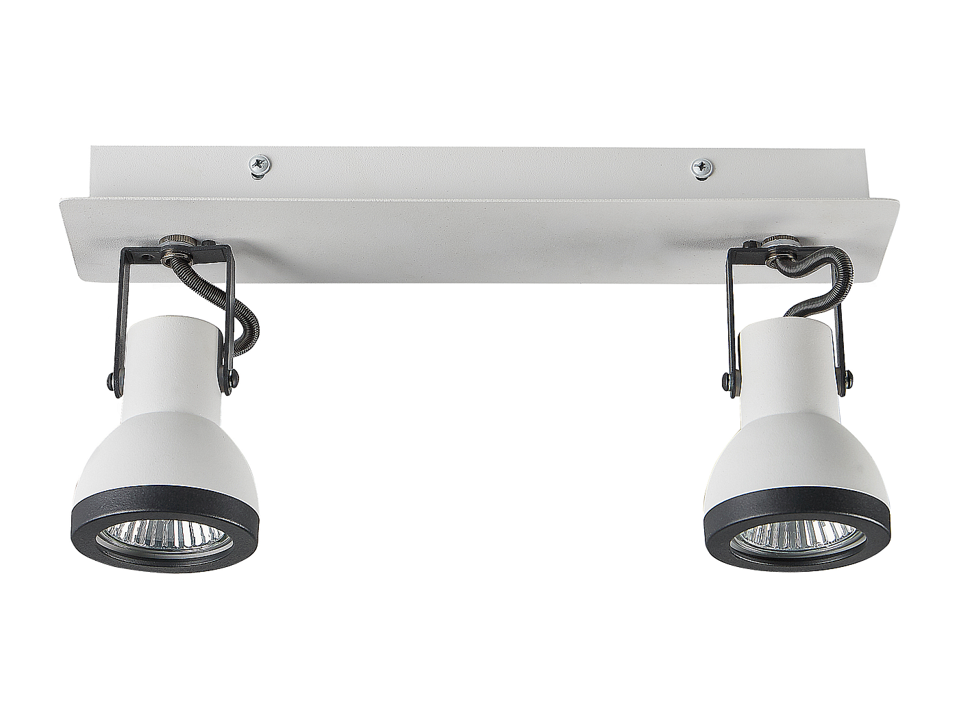 Plafondlamp 2 spots wit/zwart BARO