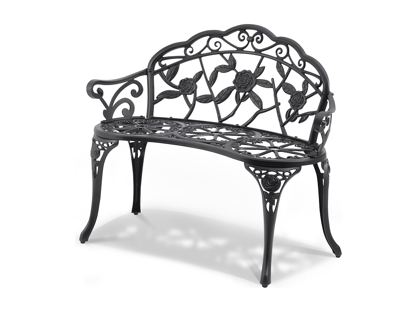 Banco de Jardim de Metal SucceBuy,98,5 cm - Assentos de Pátio ao ar ...