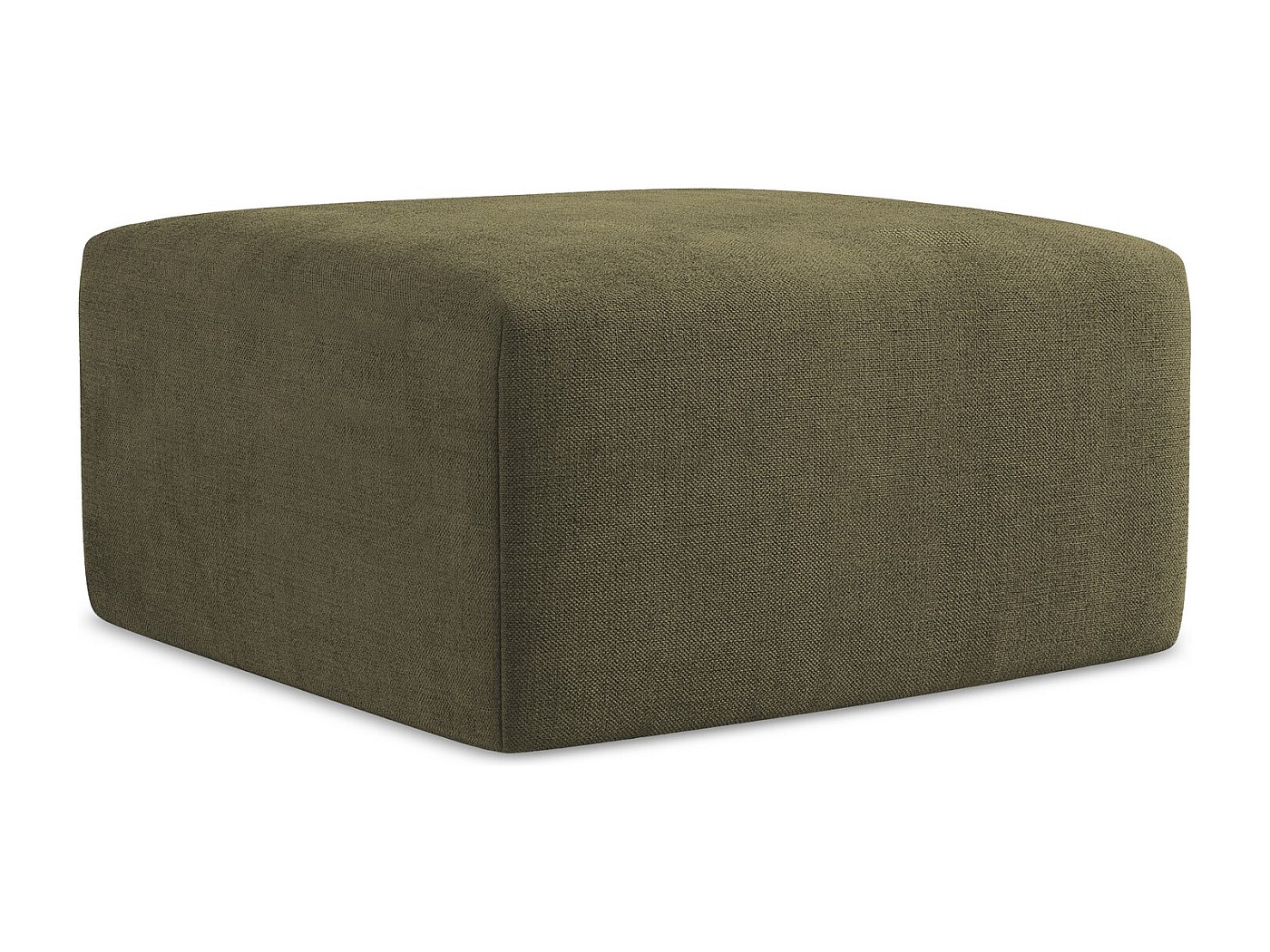 Pouf en tissu texturé - olive - KELI