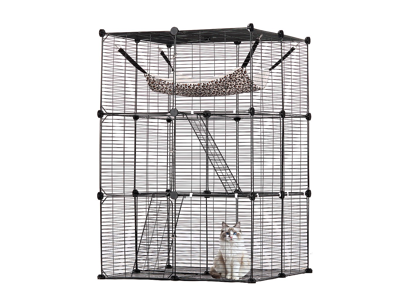 Caja para Gato SucceBuy de 3 Niveles, Tamaño Grande, 28 x 28 x 104 cm ...