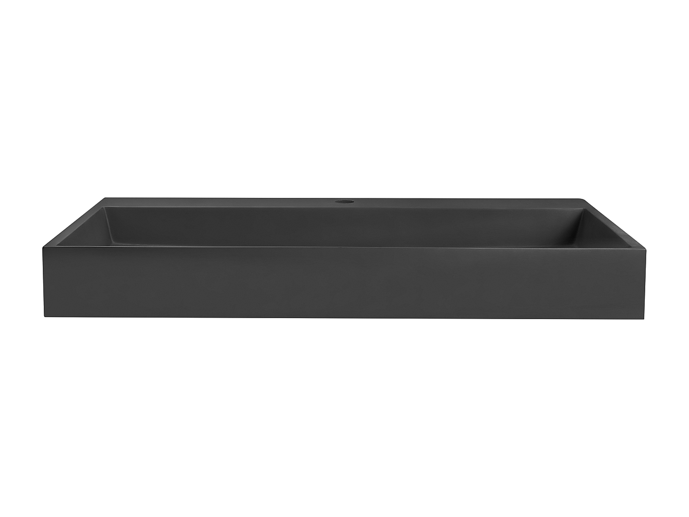 Lavabo a parete nero 90 x 46 cm QUENKO