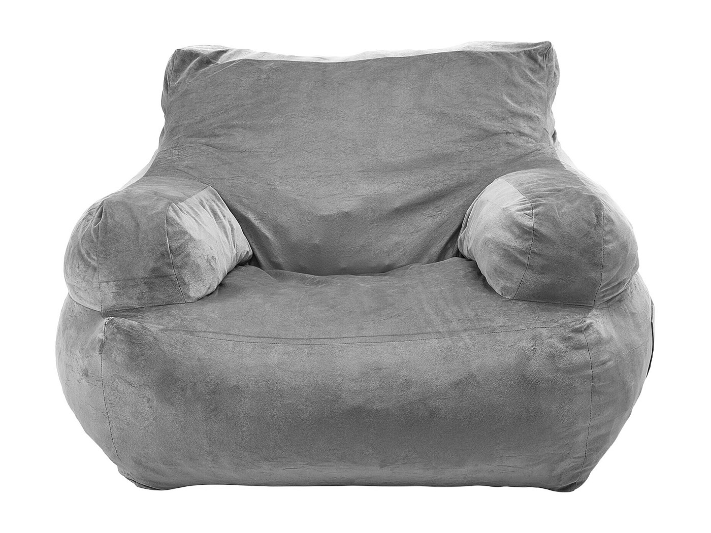 Sillón Puff SucceBuy con Reposabrazos para Adultos en Felpa Gris