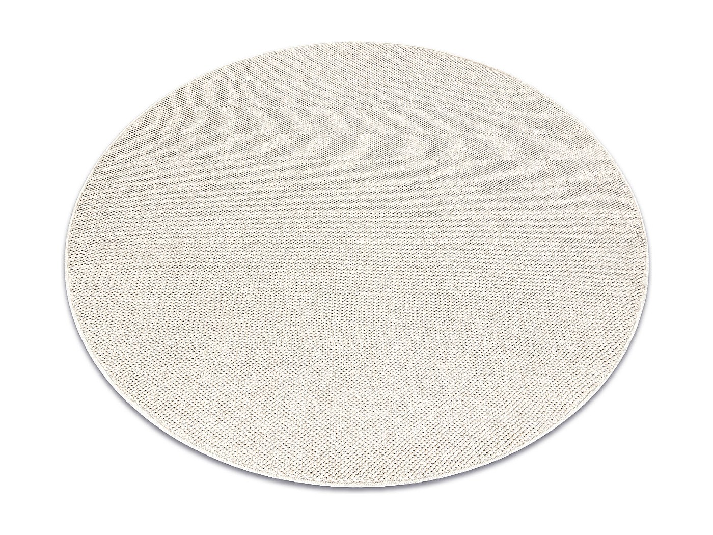 Alfombra CASABLANCA LOOM círculo crema, lazo, suave Interior y exteri ...