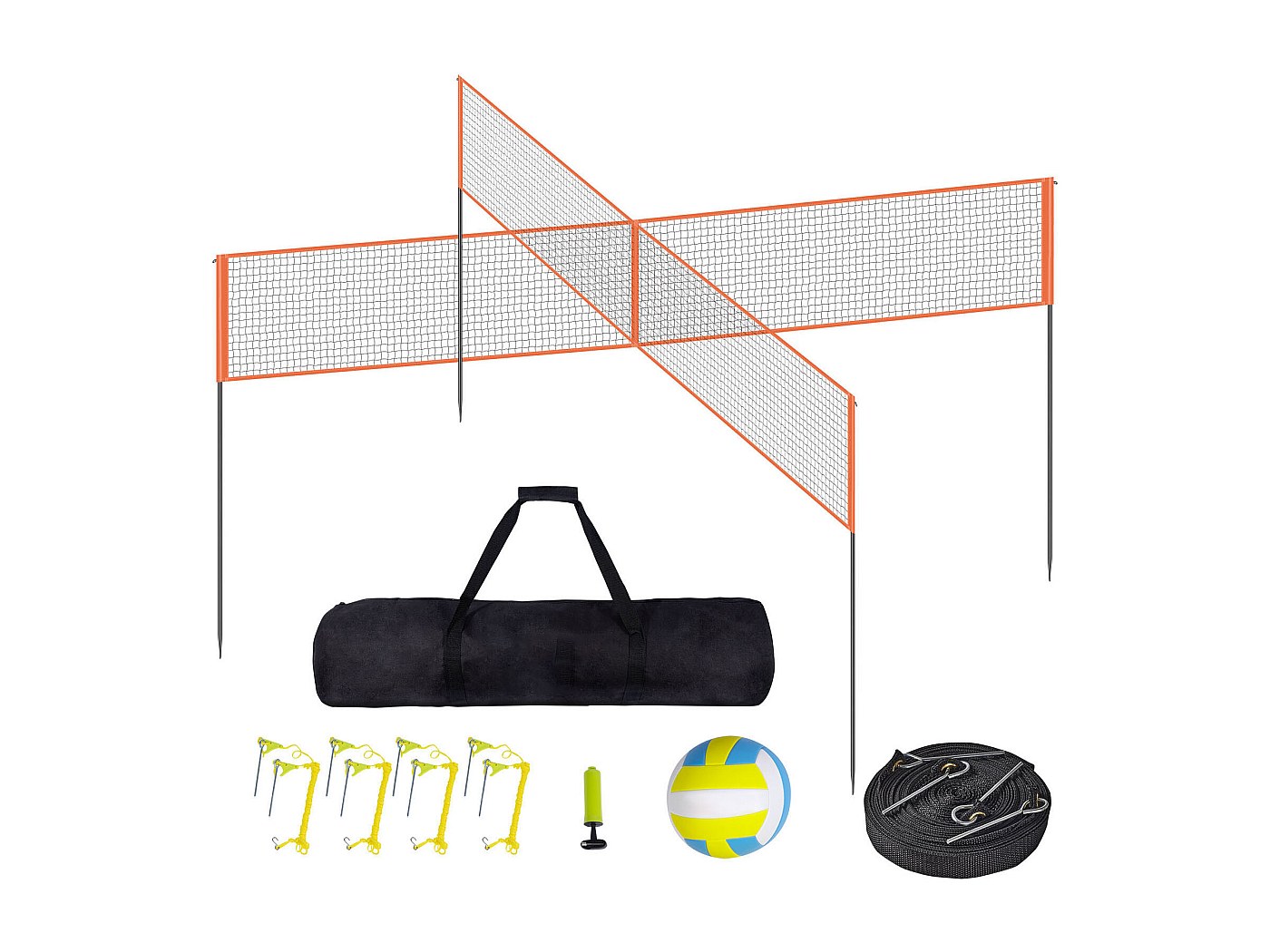 Red de Bádminton, SucceBuy Juego de Red de Voleibol Ajustable de 4 ...