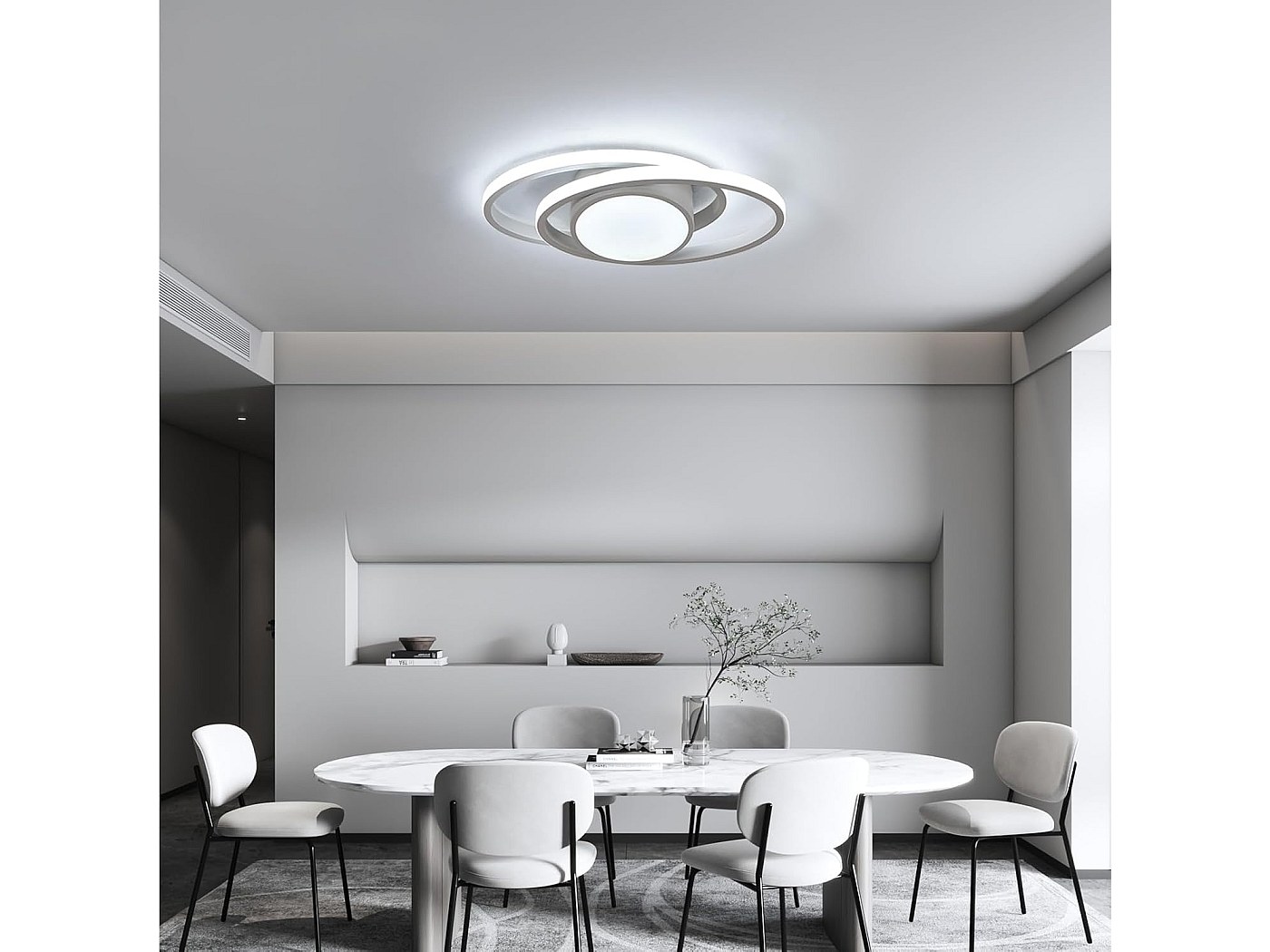 Plafonnier LED rond à intensité variable 39 W, design moderne, avec ...