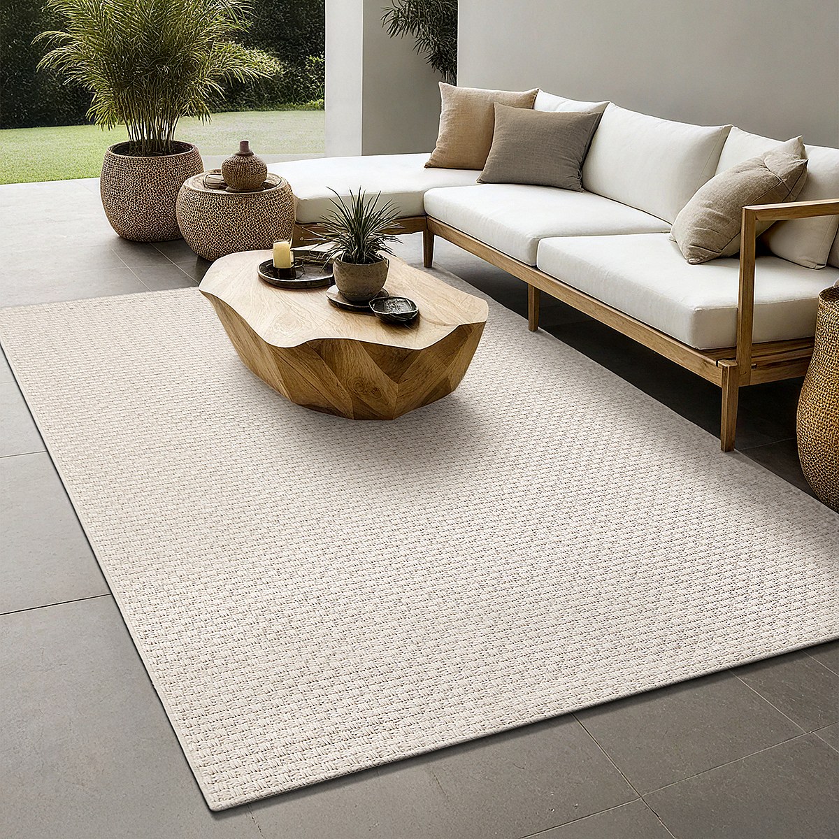 Outdoor Teppich Beige Boho