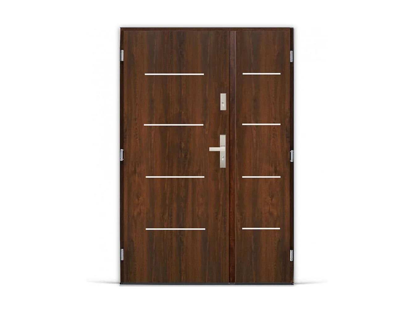 Porte d'entrée double MADRID 120 cm - 90x30 cm - Couleur: Noyer ...