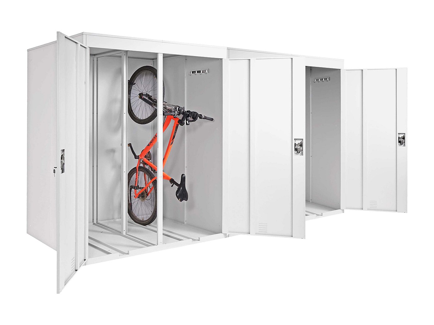 Garage voor 4 fietsen MCW-H66, lichtgrijs