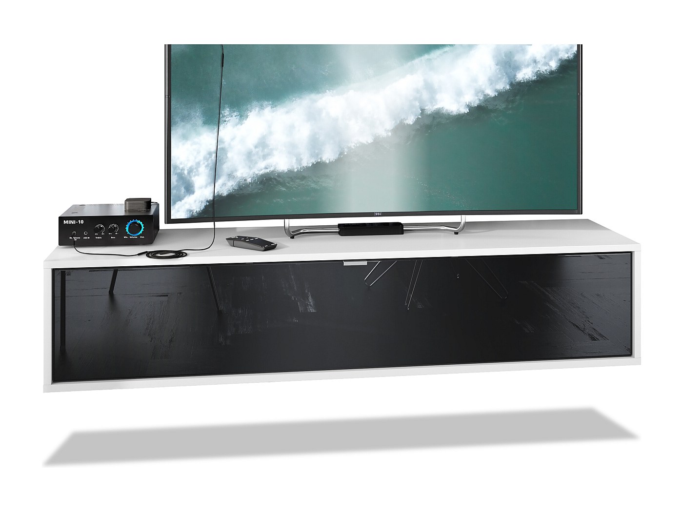 TV Board Lana 140 mobile da parete Porta TV 140 x 29 x 37 cm, struttura ...