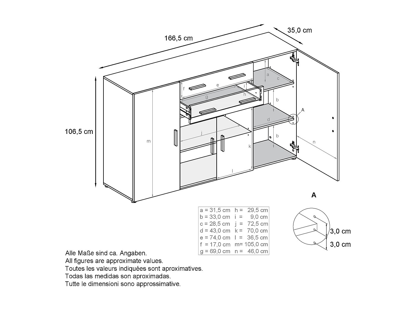 HIGHBOARD Aron Fronten in Weiß matt