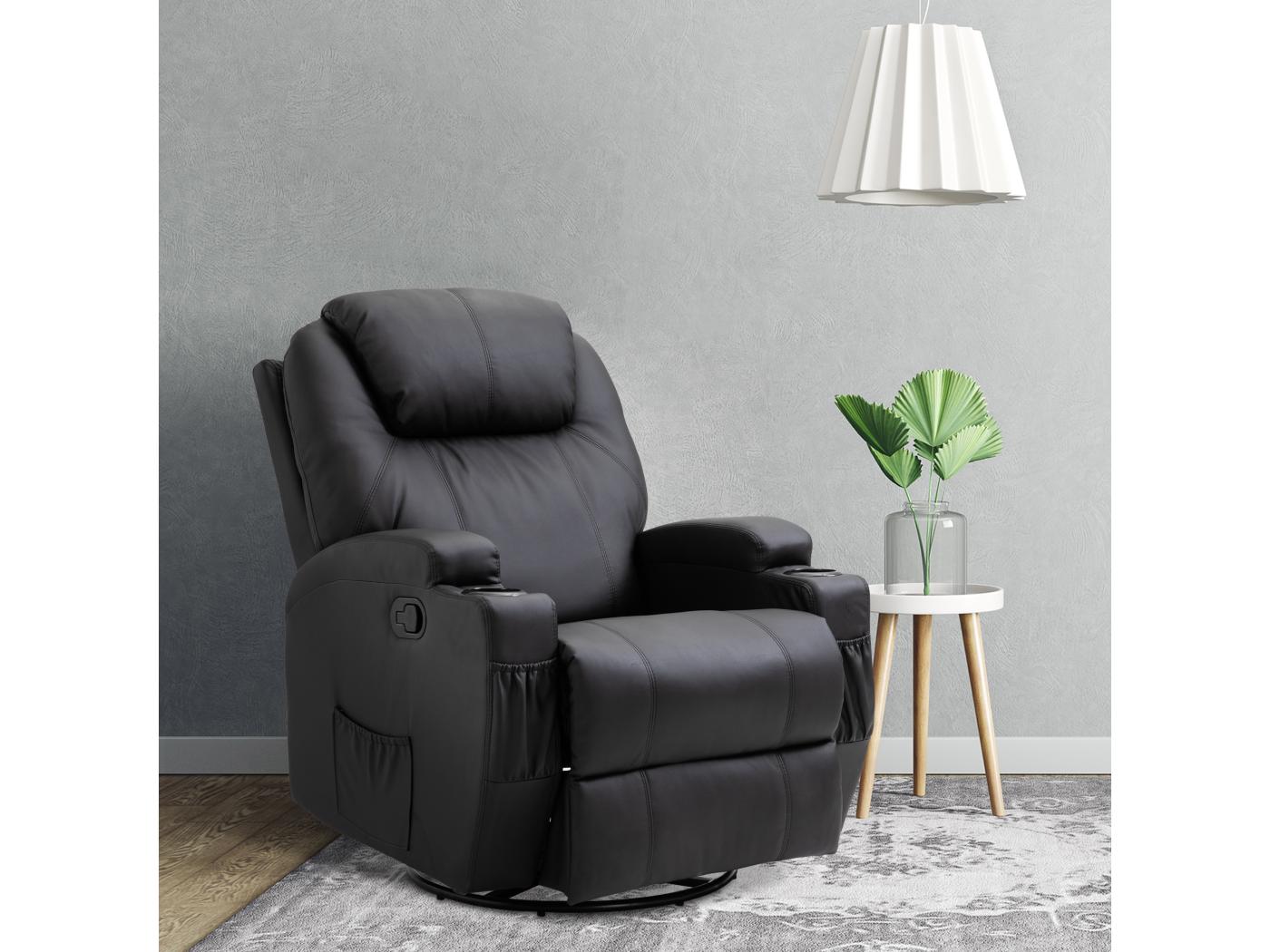 Fauteuil Luxe De Relaxation Et Massage Inclinaison Dossier Repose Pied