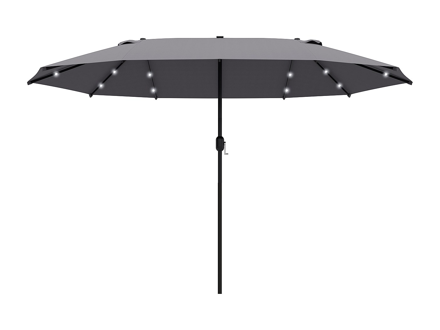 Guarda-sol de 440x260 cm com iluminação LED, guarda-sol duplo com ...