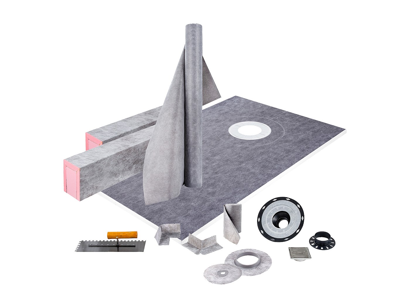 Kit de Receveur de Douche Étanche SucceBuy, 96 x 152 cm, avec Drain ...