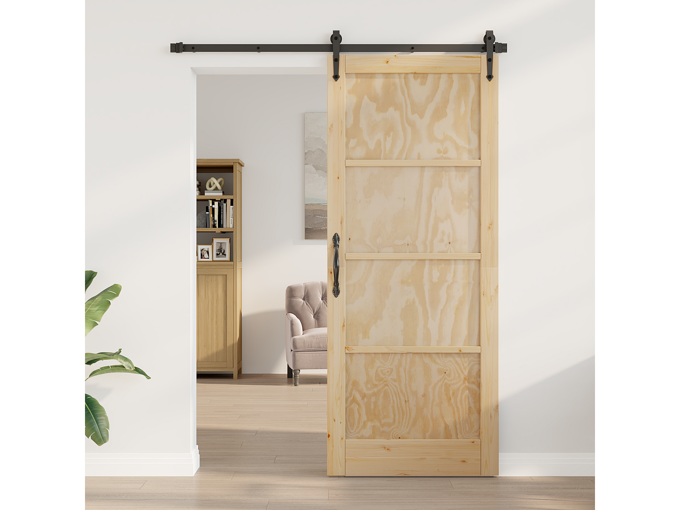 Porte Intérieure 86x211x4 cm Bois Solide en Pin