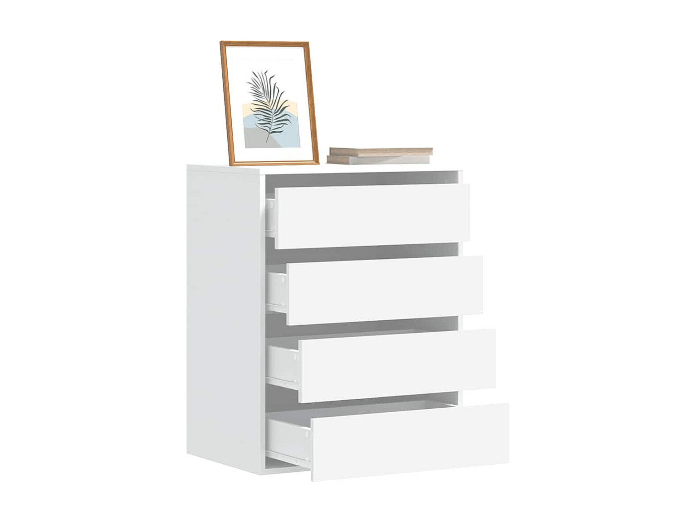 Cómoda esquinera blanca 60x41x76 cm madera contrachapada