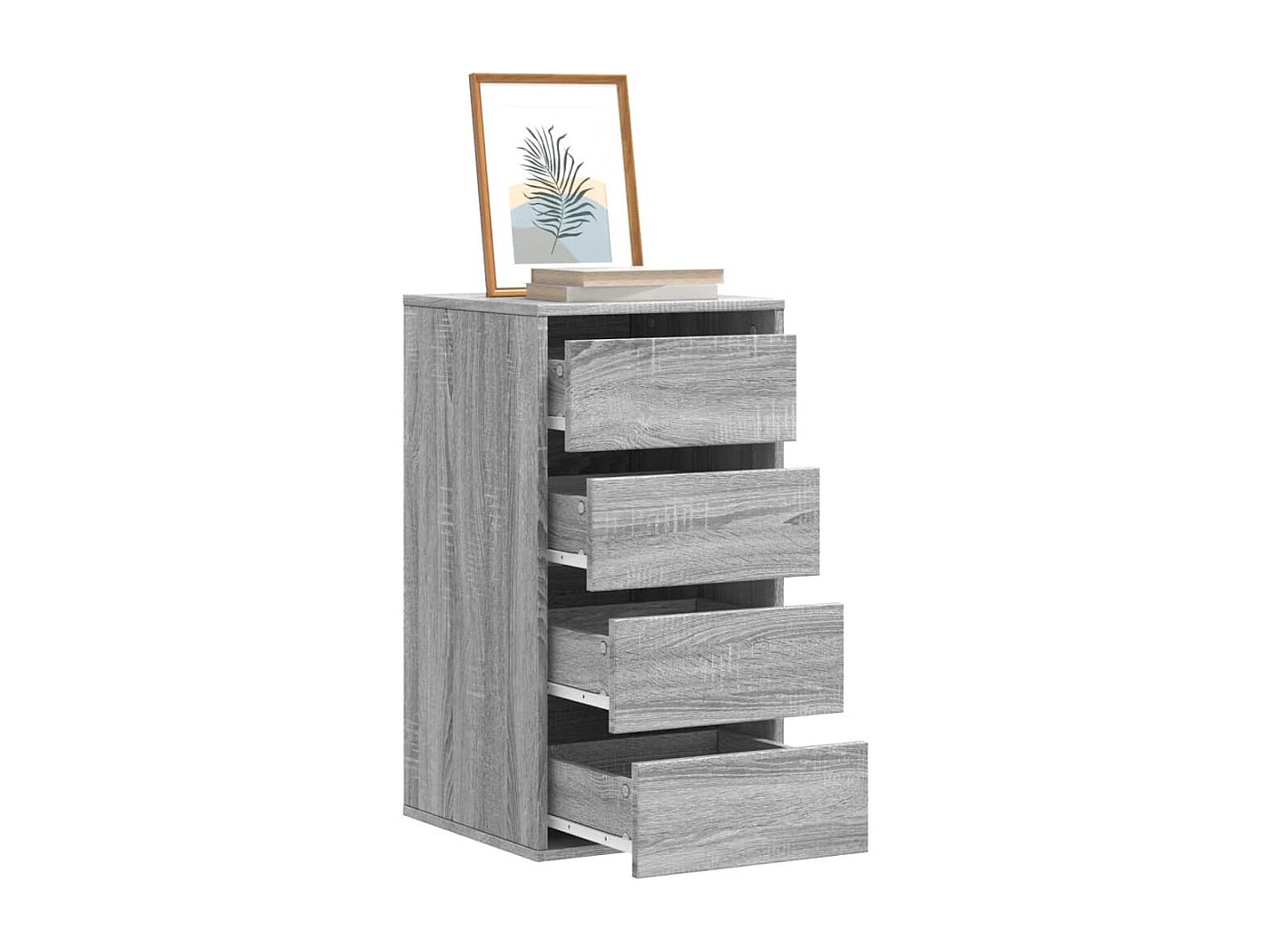 Cómoda esquinera gris Sonoma 40x41x76 cm madera de ingeniería
