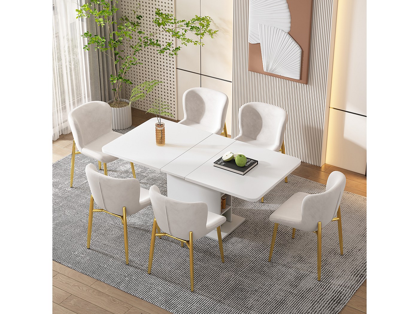 Lot de 6 chaises de salle à manger - 52 x 54 x 82 cm - chaise de luxe ...