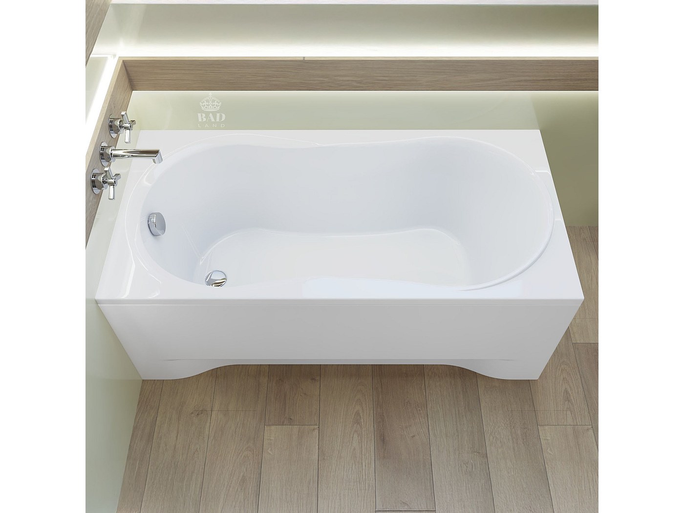 Baignoire rectangulaire 160x70 GRACJA acrylique blanc + avec Tablier ...