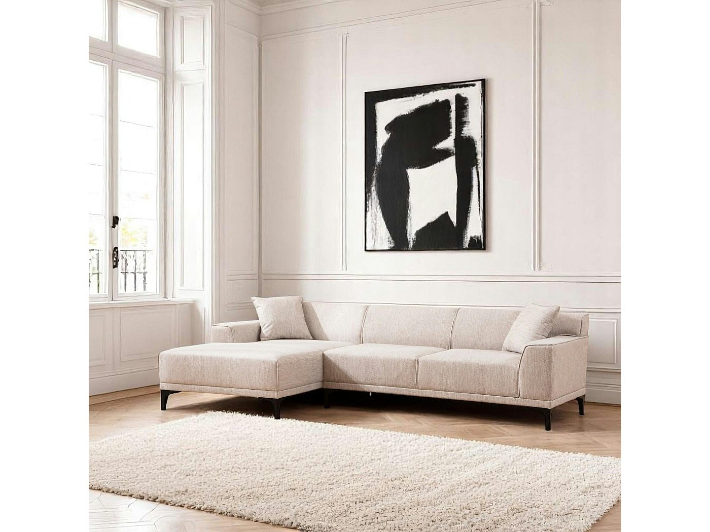 Canapé d'angle sable - côté gauche ORSAY