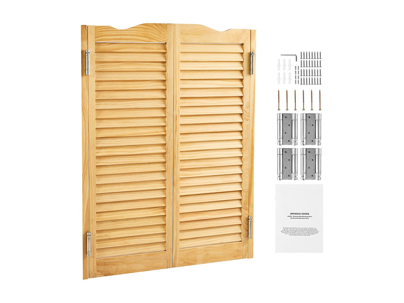 Puerta Batiente Doble SucceBuy, 80,5 x 2,8 x 106 cm, Puerta de Salón de ...