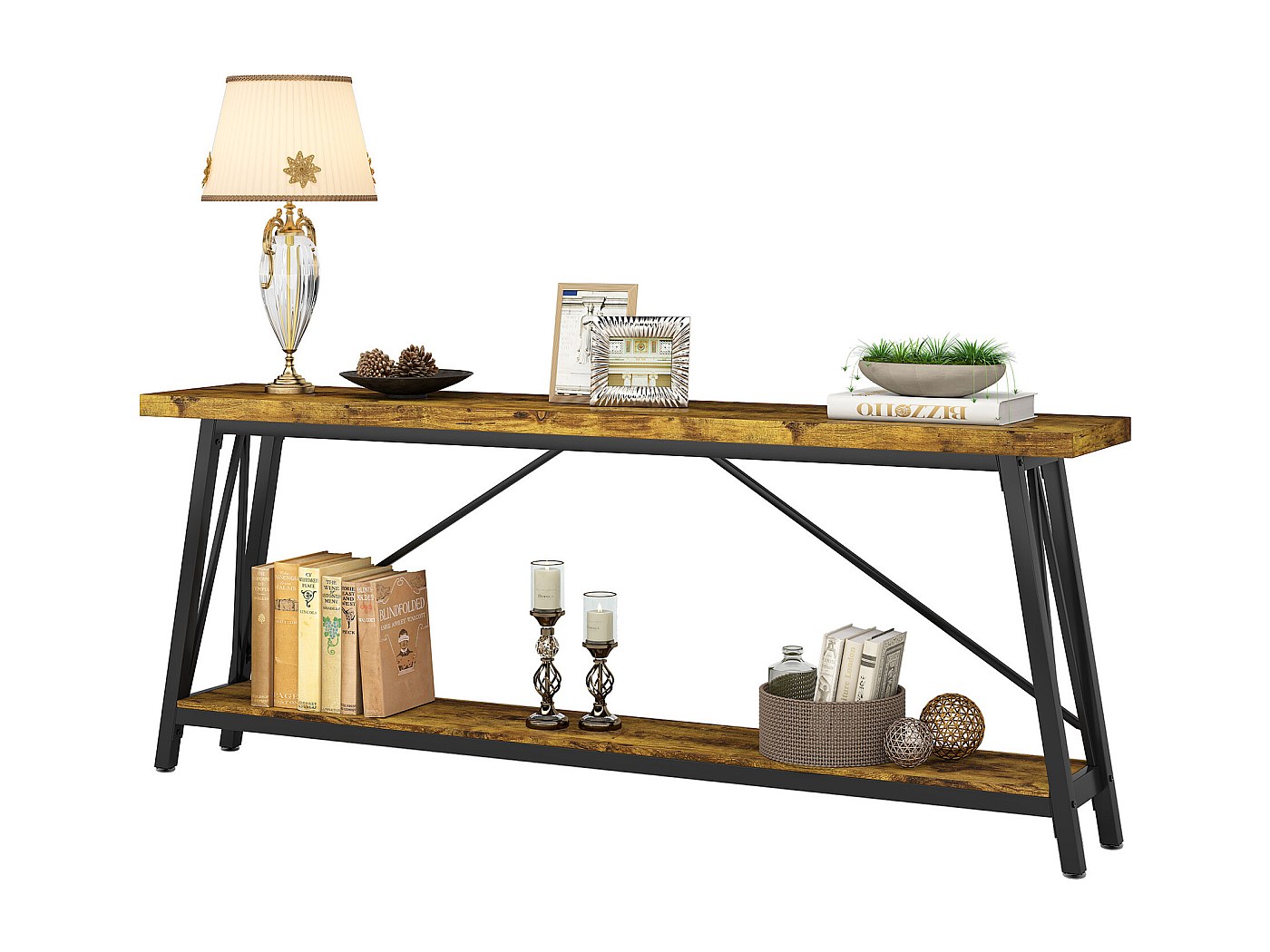 Table console extra longue de 180 cm derrière le canapé, console d ...