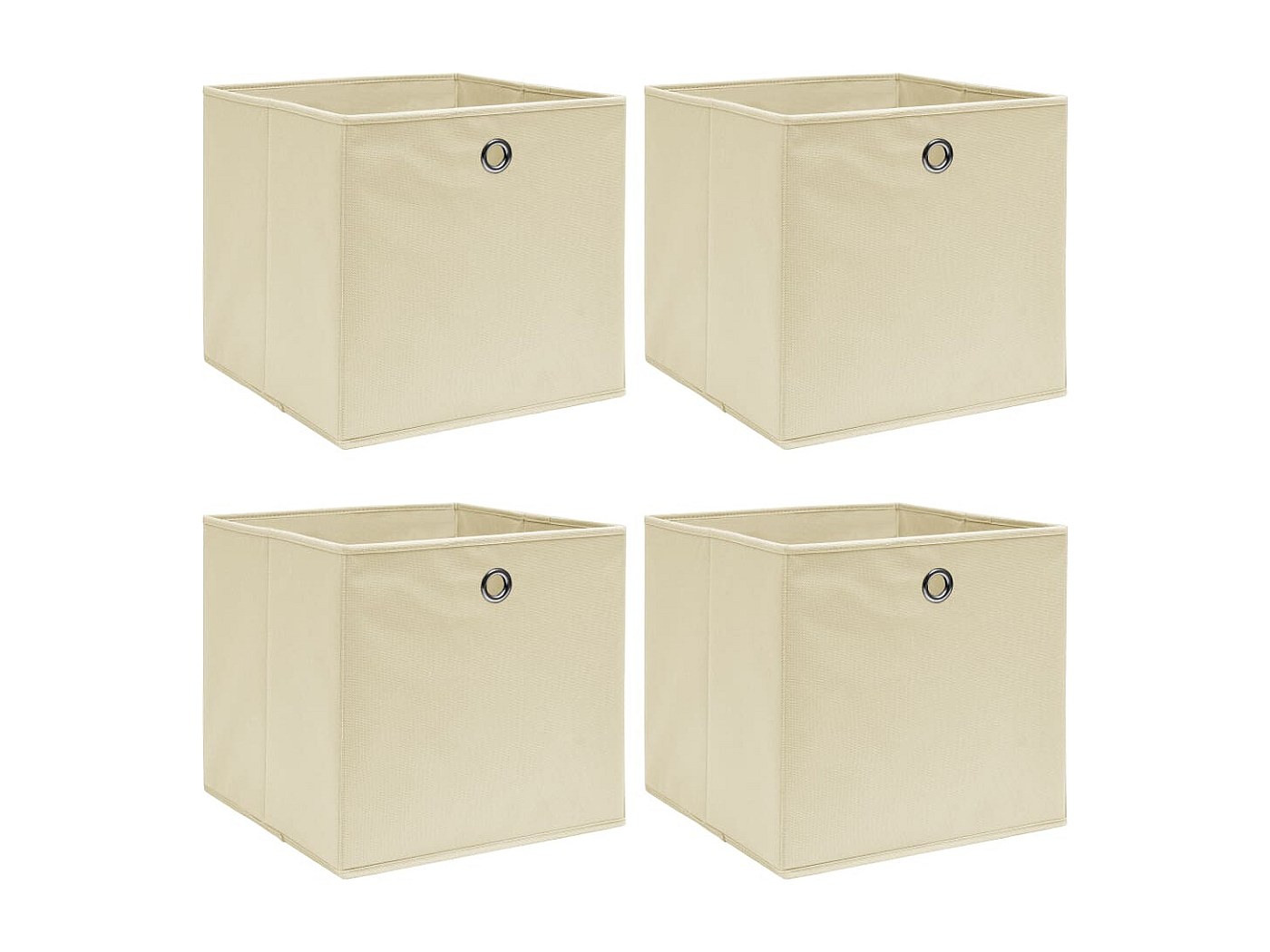 Opbergdozen 4 stuks Crème 32x32x32 cm Stof