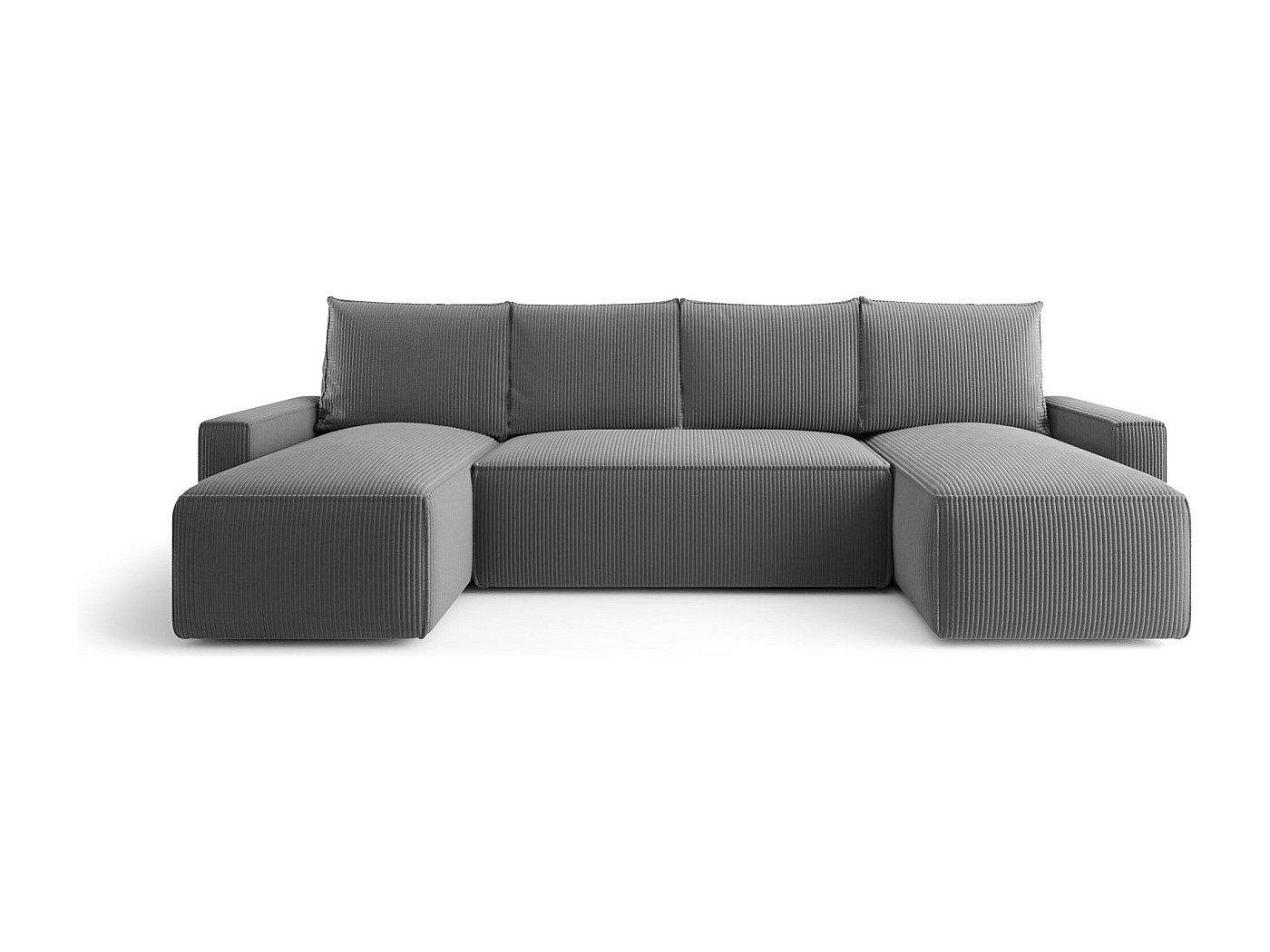 Hoekbank met slaapfunctie SAVIO U Poso 60 grijs U-Form Sofa met ...