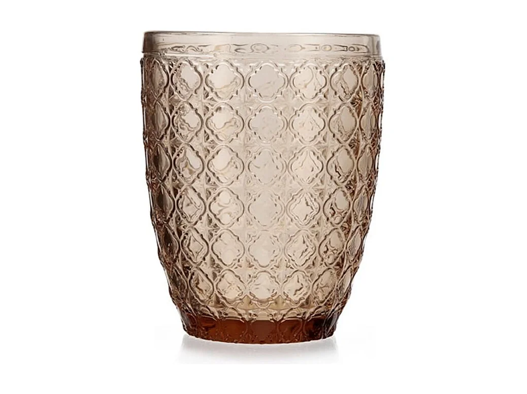 Pack 6 vasos bajos Gio Bidasoa vidrio bronce 30 cl