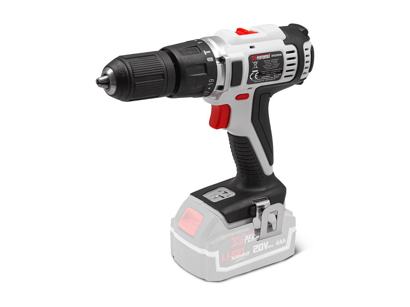 Boor-schroefmachine met klopfunctie 20V - Boorkop 13 mm - Zonder ...