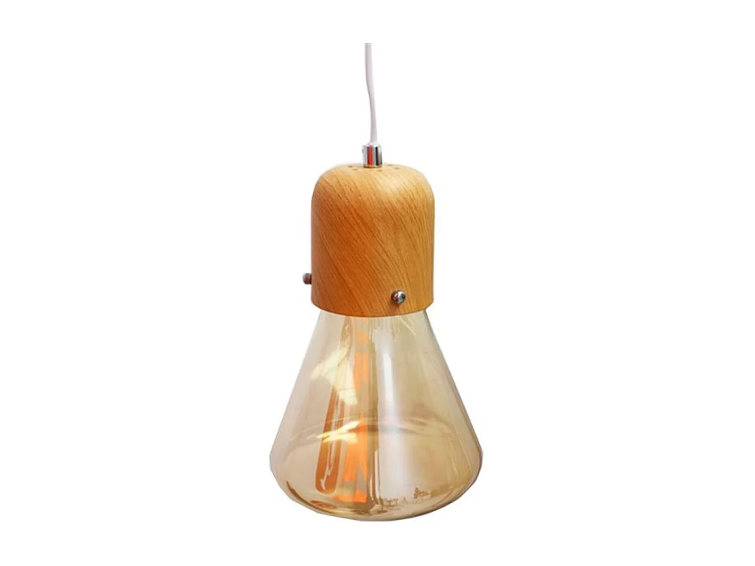 Lámpara colgante Wood E27 25W Ø15x26 cm