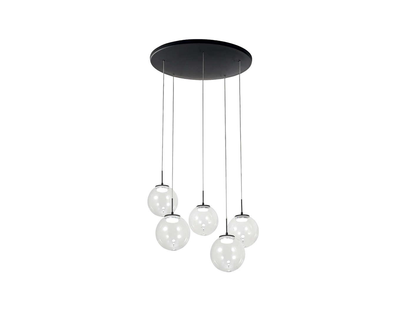 Ariel - Fabas Luce 5-flammige runde Pendelleuchte - 35 W dimmbare LED ...
