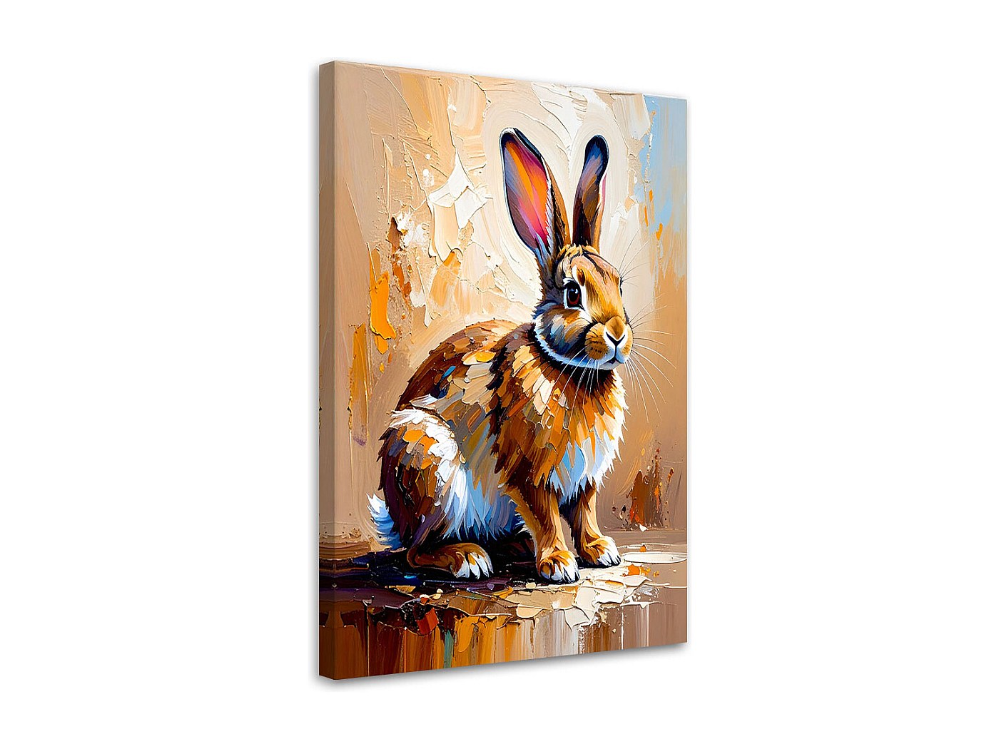 Quadro su tela, Coniglio dipinto - 80x120