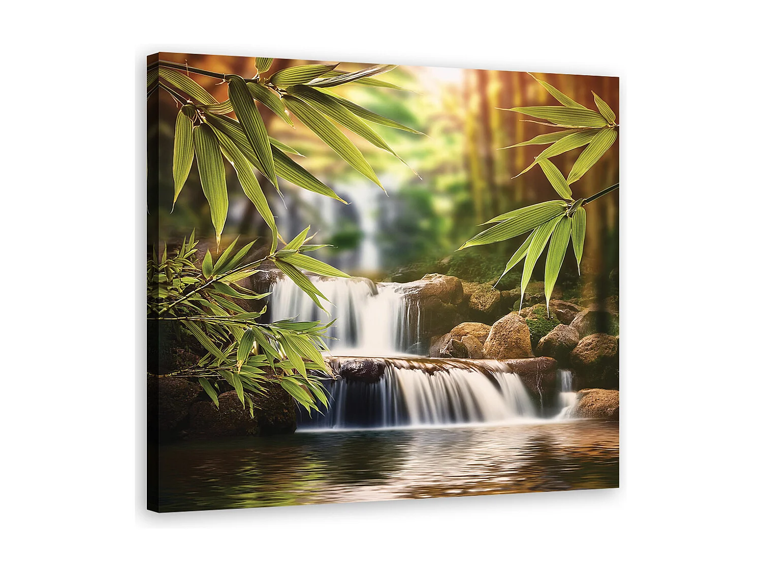 Quadro su tela, Pietre Zen a cascata - 30x30