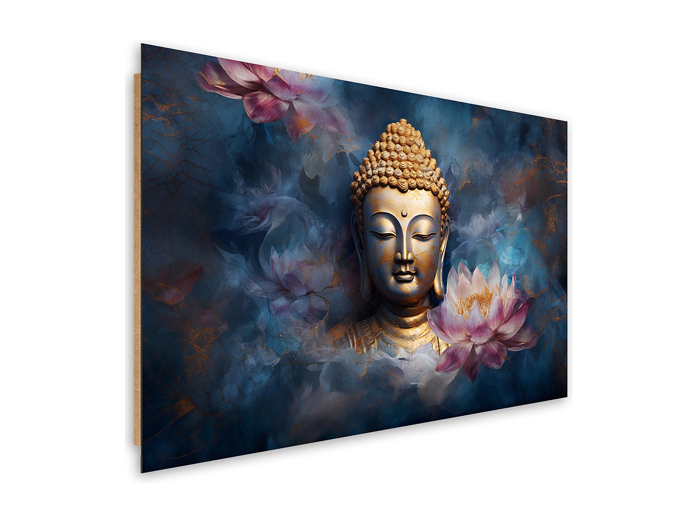 Deco panel picture, Buddha and Zen flowers - 60x40